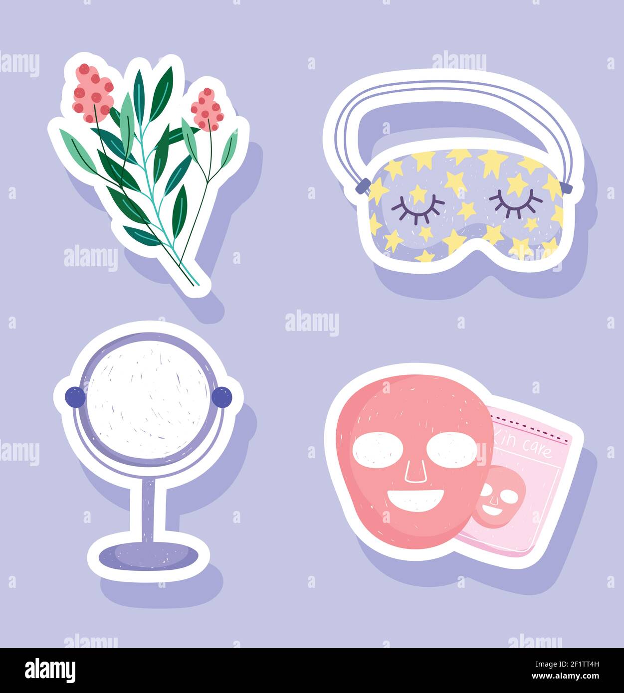 set cosmetics skin care objects Stock Vector Image & Art - Alamy