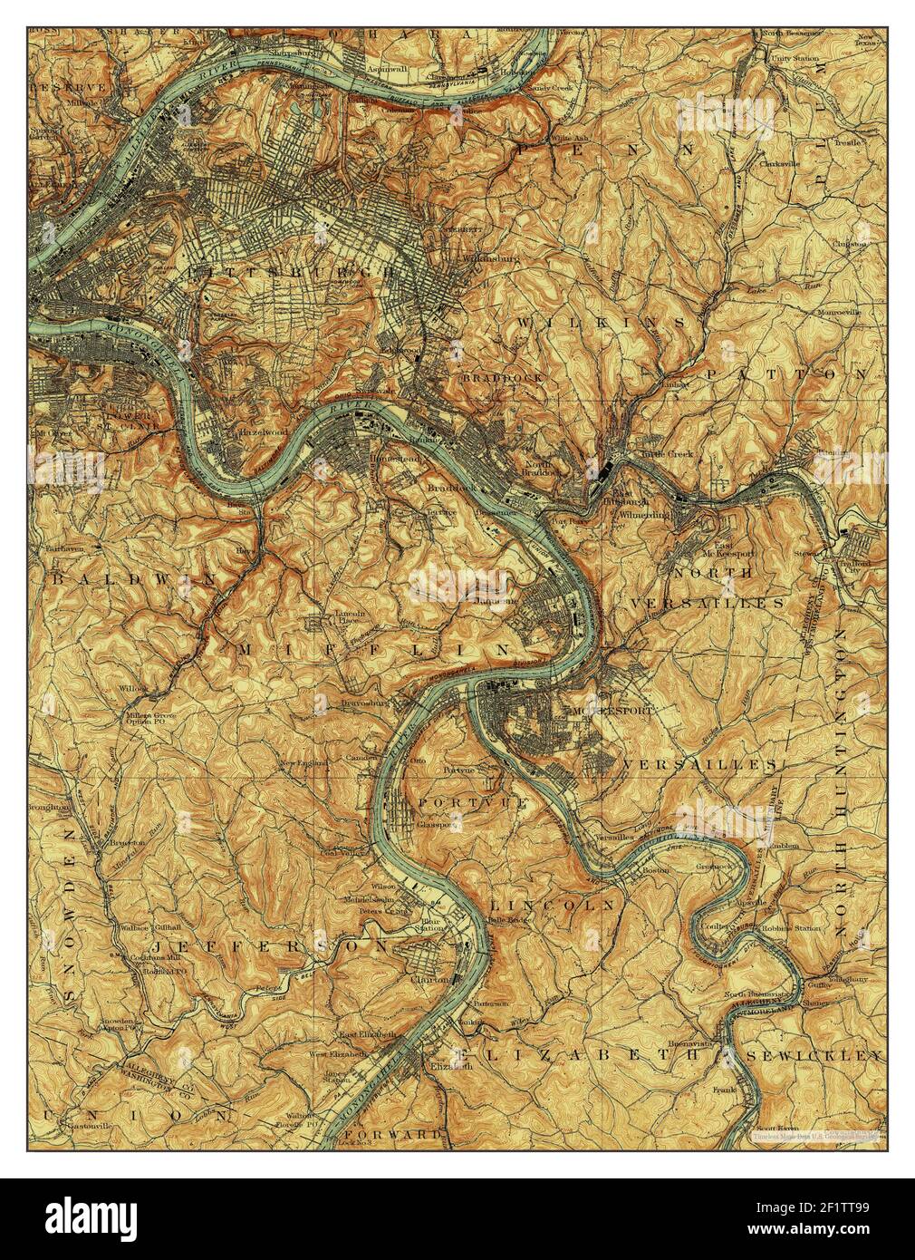 Pittsburgh, Pennsylvania, map 1907, 1:62500, United States of America ...
