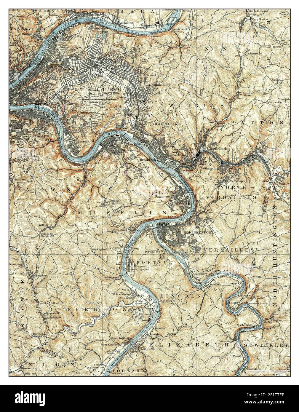 Pittsburgh, Pennsylvania, map 1904, 1:62500, United States of America ...