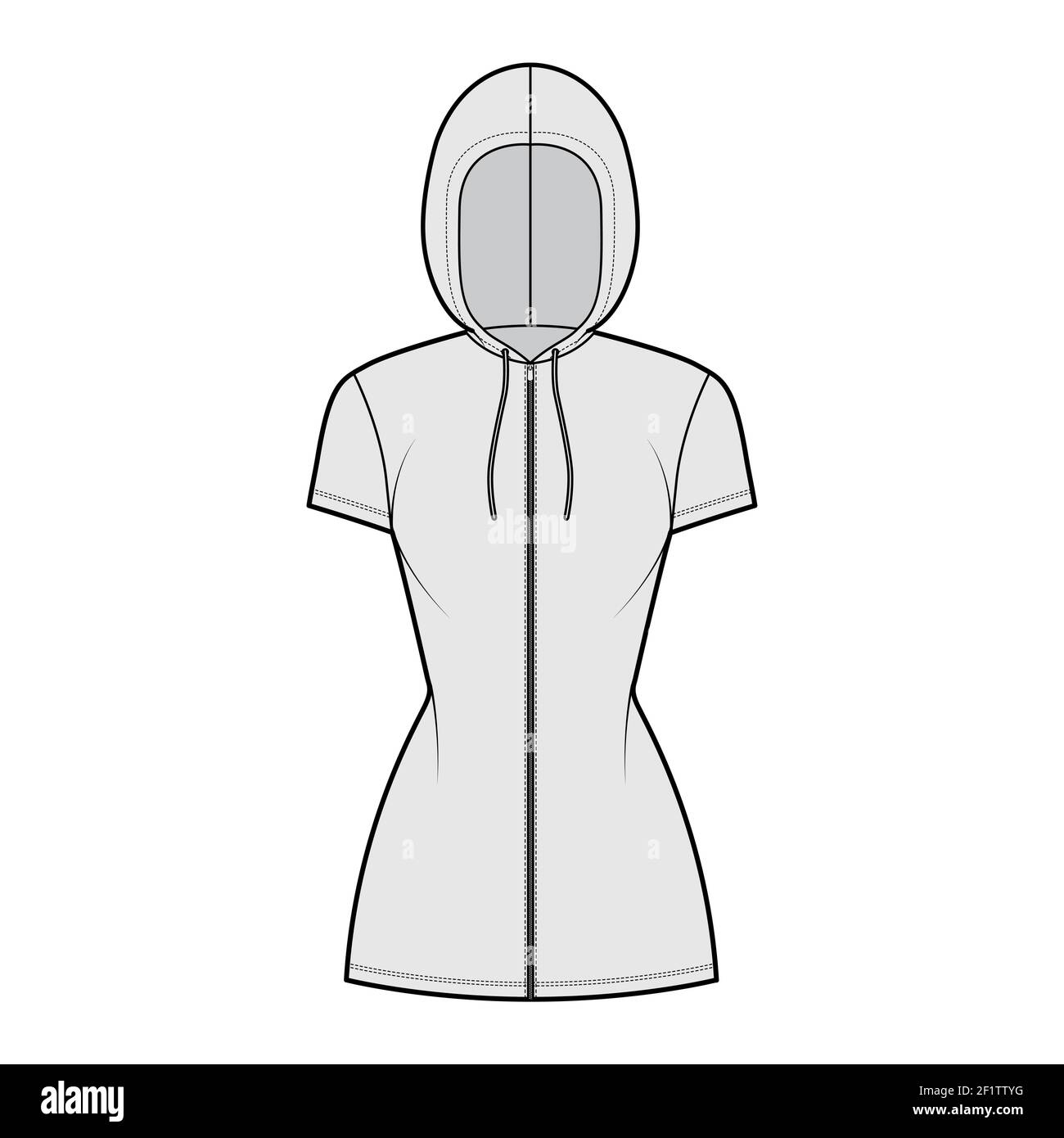 Grey hoodie women Stock Vector Images - Alamy