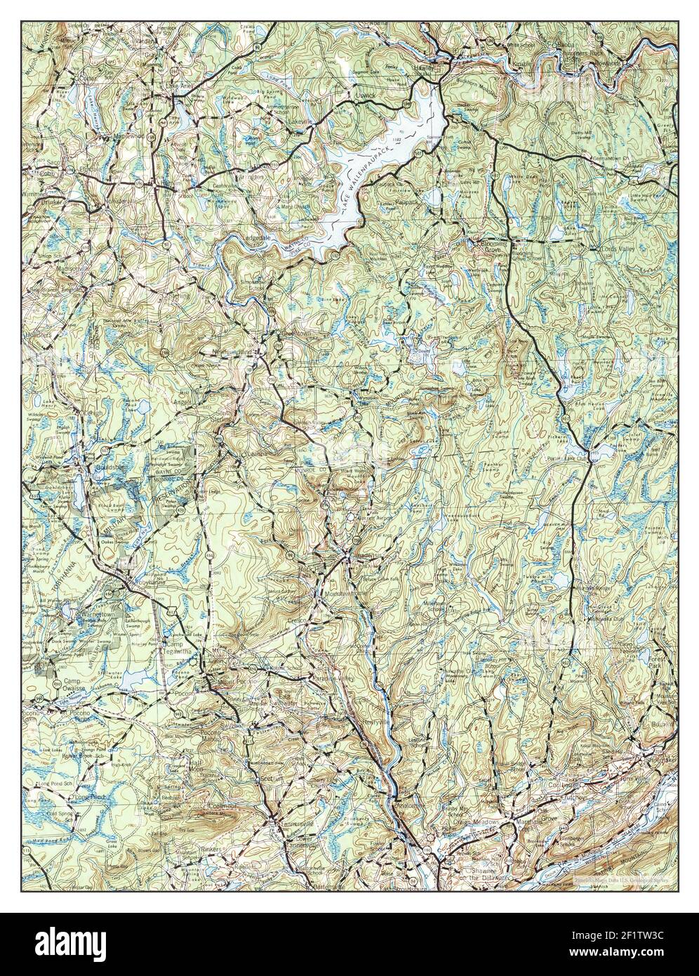 Pocono, Pennsylvania, map 1959, 1:125000, United States of America by ...