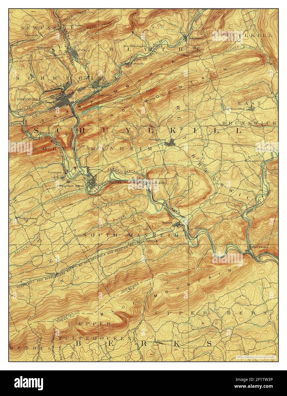Pottsville, Pennsylvania, map 1891, 1:62500, United States of America ...