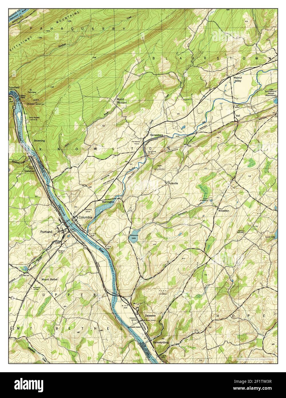 Portland, Pennsylvania, map 1943, 1:31680, United States of America by ...