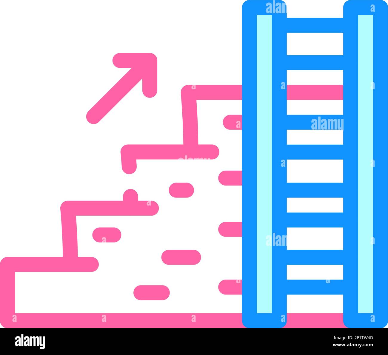 ladder and stair color icon vector illustration Stock Vector Image ...