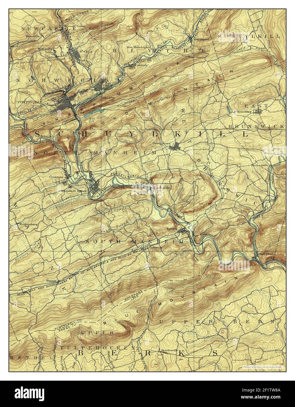 Pottsville, Pennsylvania, map 1891, 1:62500, United States of America ...