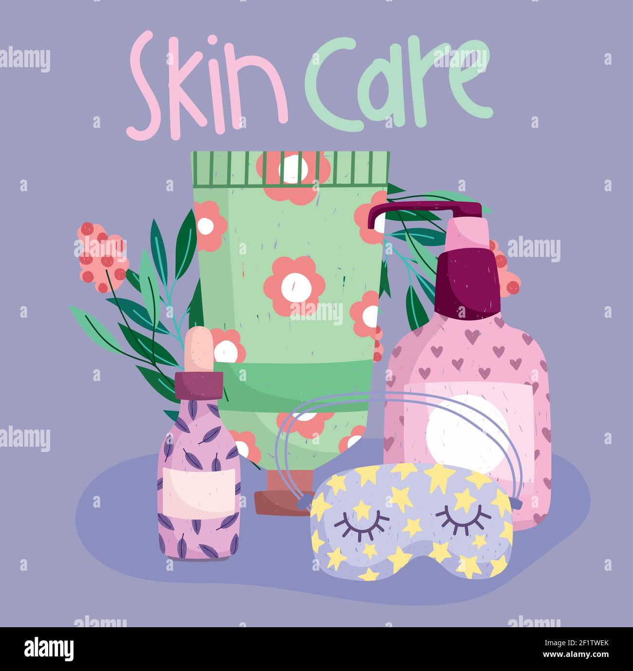 Feminine beauty accessories cosmetic Stock Vector Images - Alamy