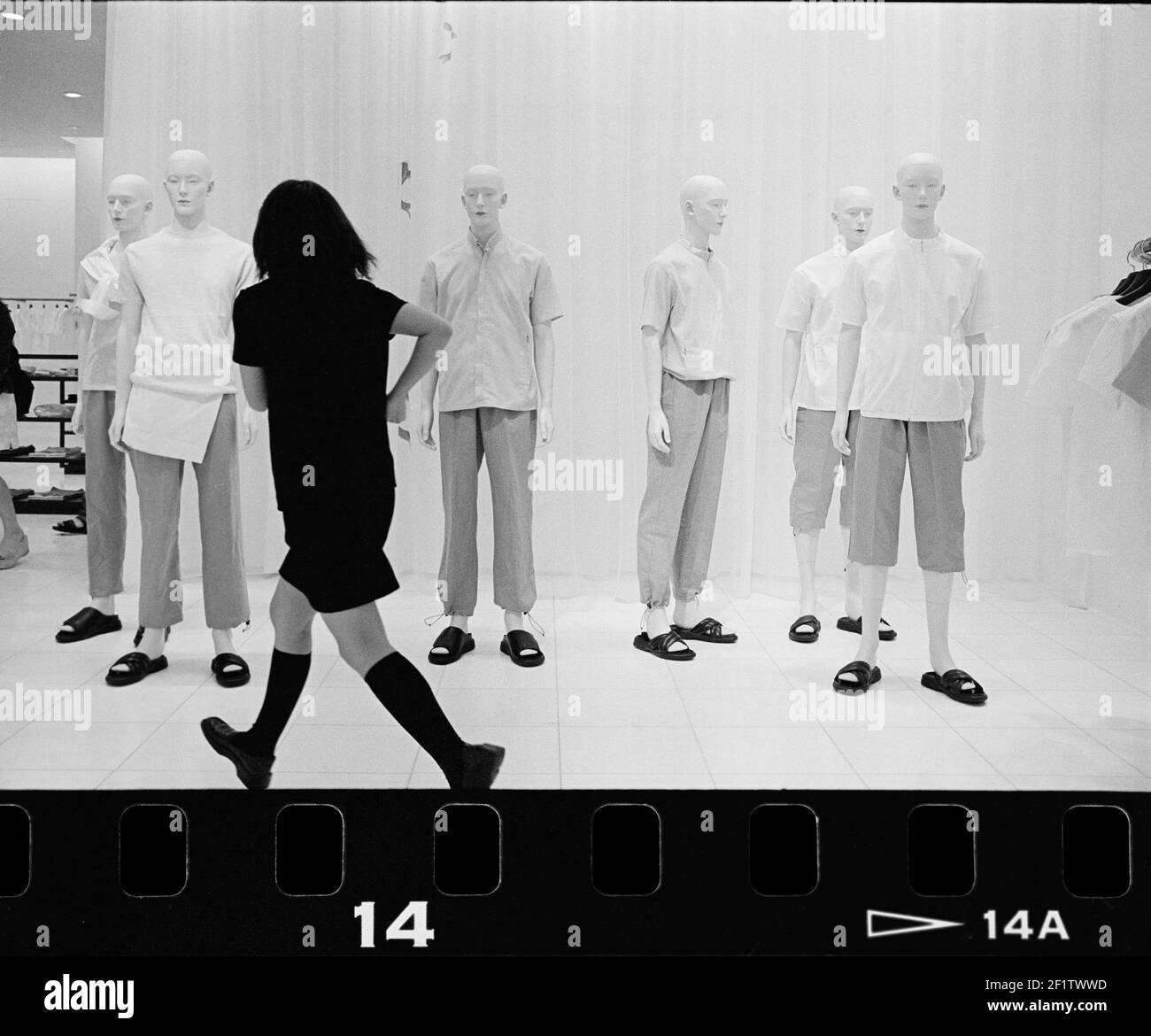 Black mannequin in white Black and White Stock Photos & Images - Alamy