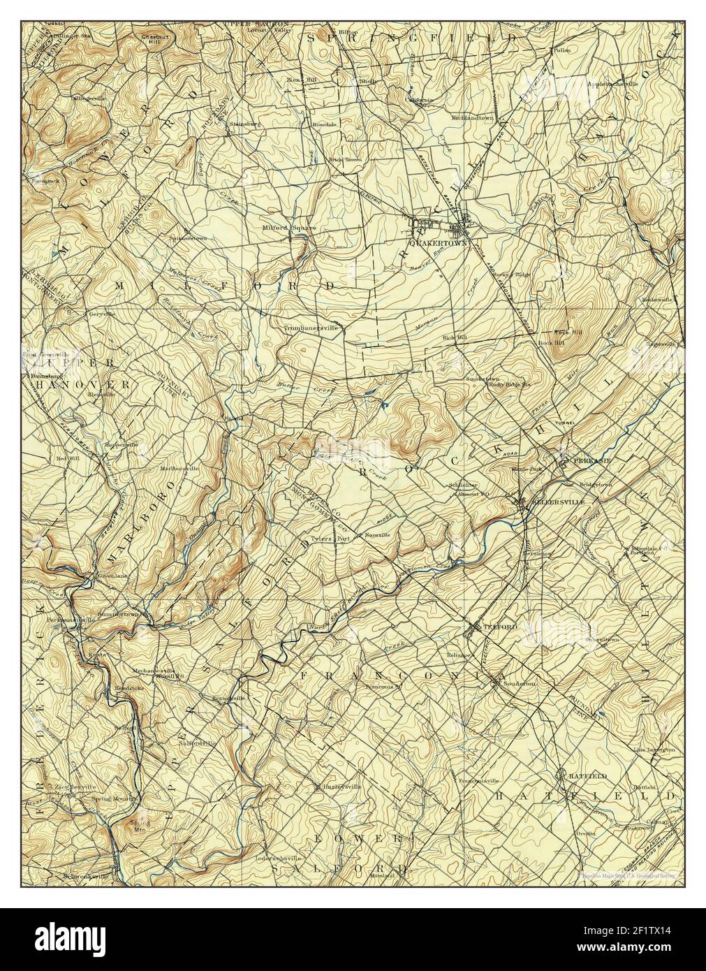 Map of quakertown hi-res stock photography and images - Alamy