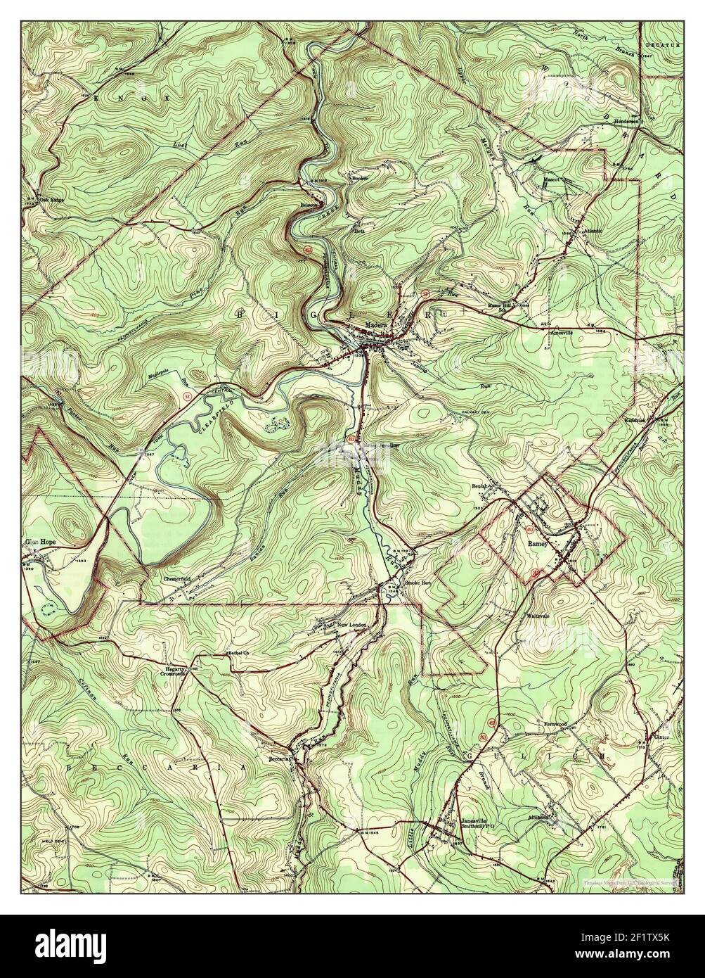 Ramey, Pennsylvania, map 1947, 1:31680, United States of America by ...