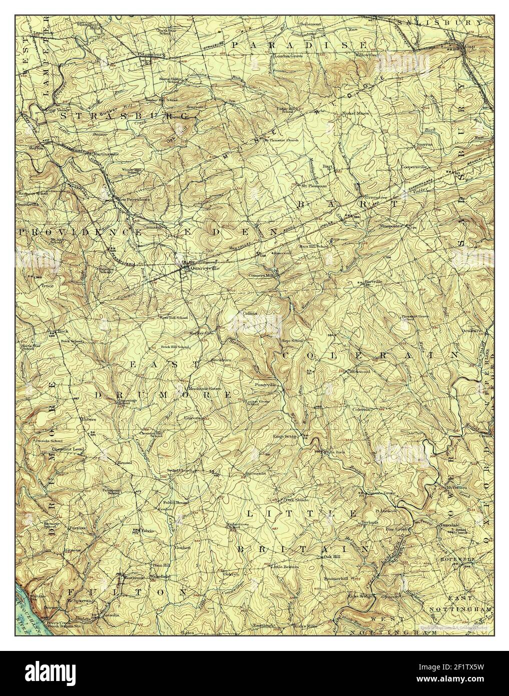 Quarryville, Pennsylvania, map 1912, 1:62500, United States of America ...