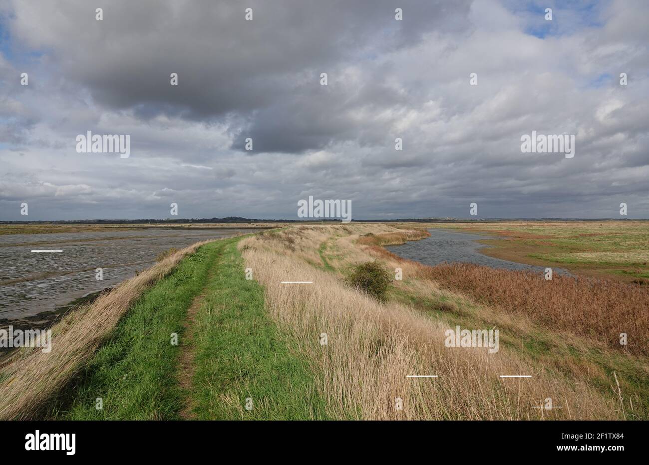 A view of a long river along a large field Stock Photo - Alamy