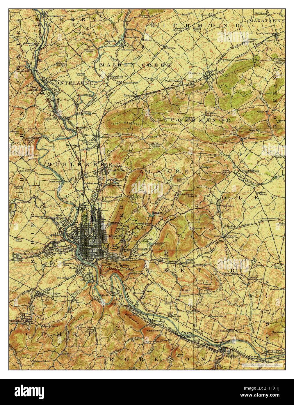 Reading, Pennsylvania, map 1915, 1:62500, United States of America by ...