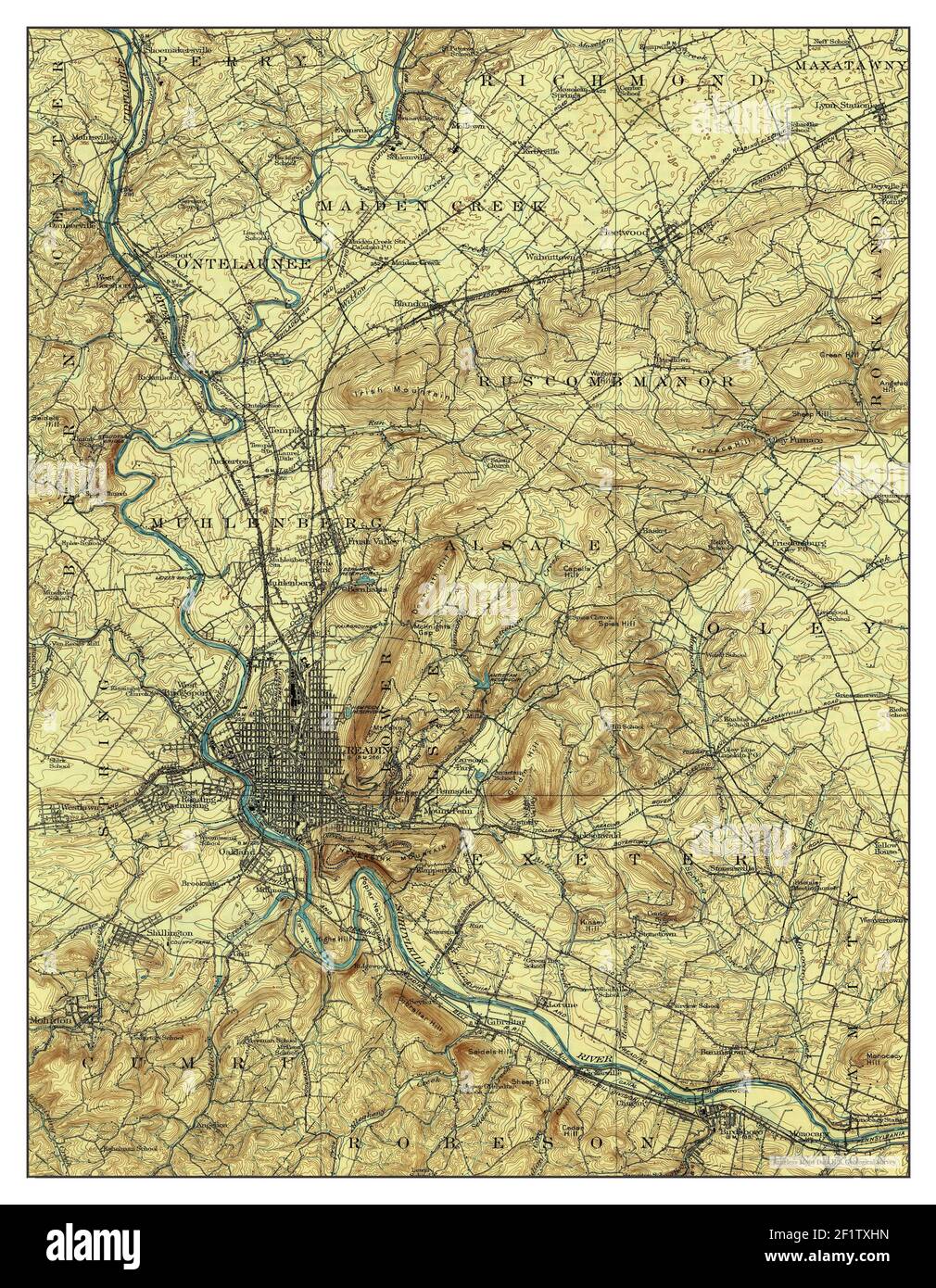 Reading, Pennsylvania, map 1915, 1:62500, United States of America by ...