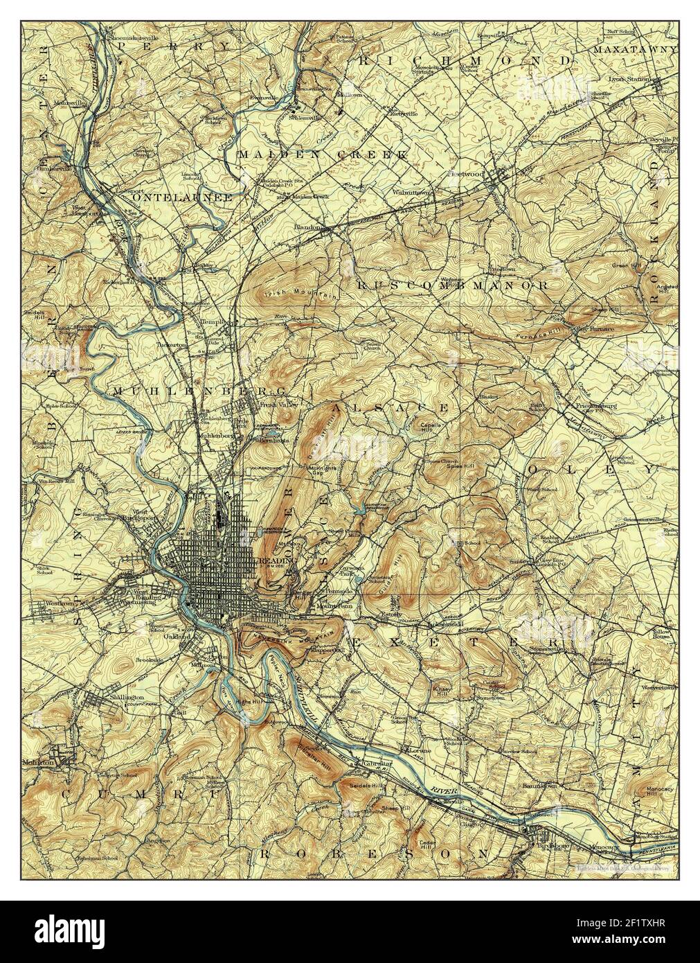 Reading pennsylvania map hi-res stock photography and images - Alamy