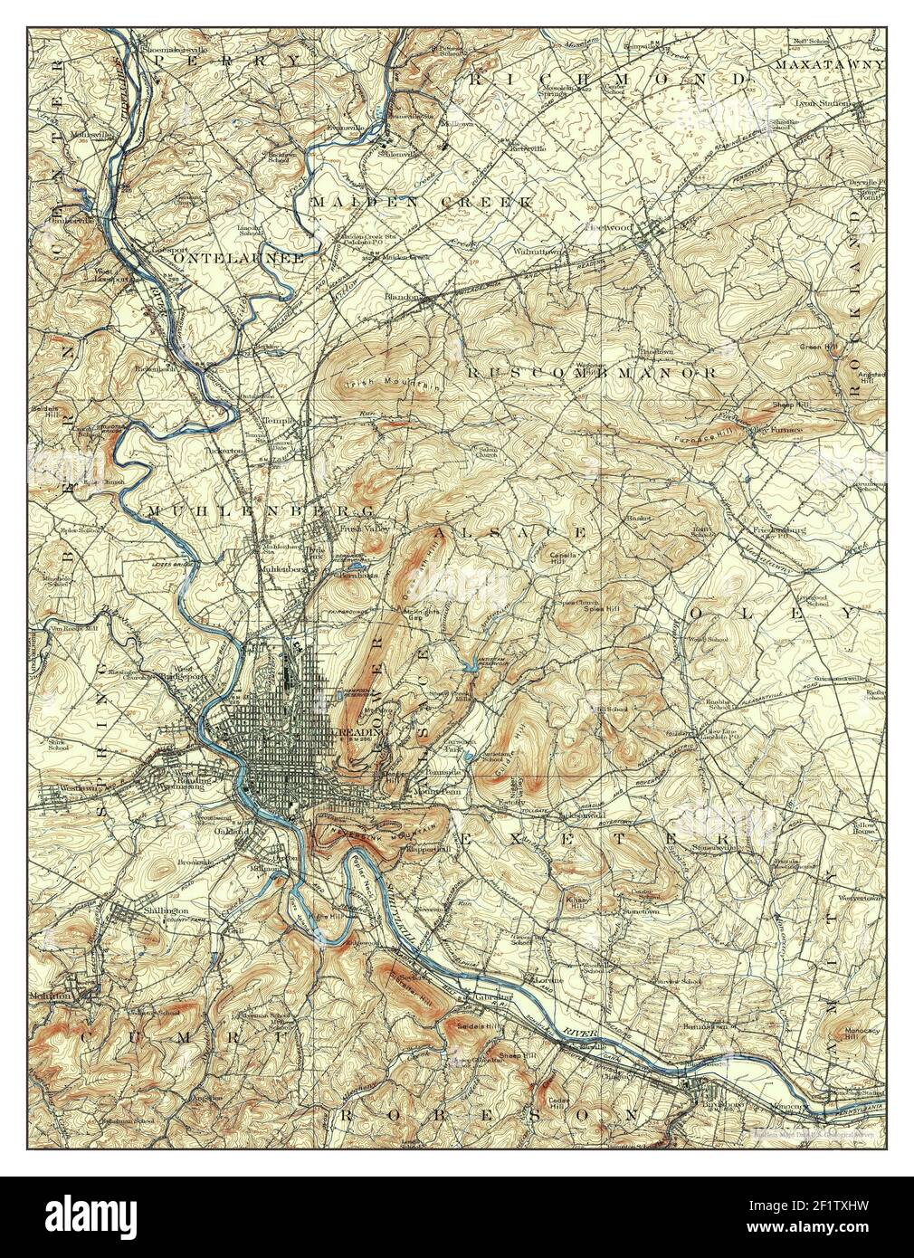 1913 pennsylvania map hi-res stock photography and images - Alamy
