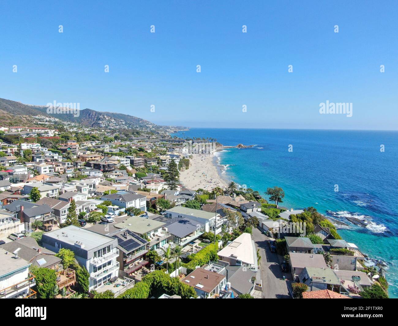 Aerial view of Laguna Beach coastline, California Stock Photo - Alamy