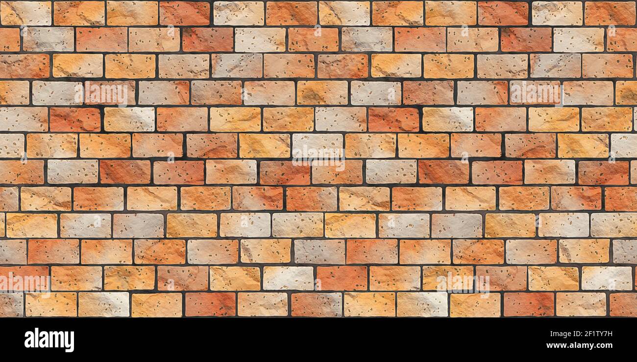 Brick stone wall banner background seamless texture Stock Photo - Alamy