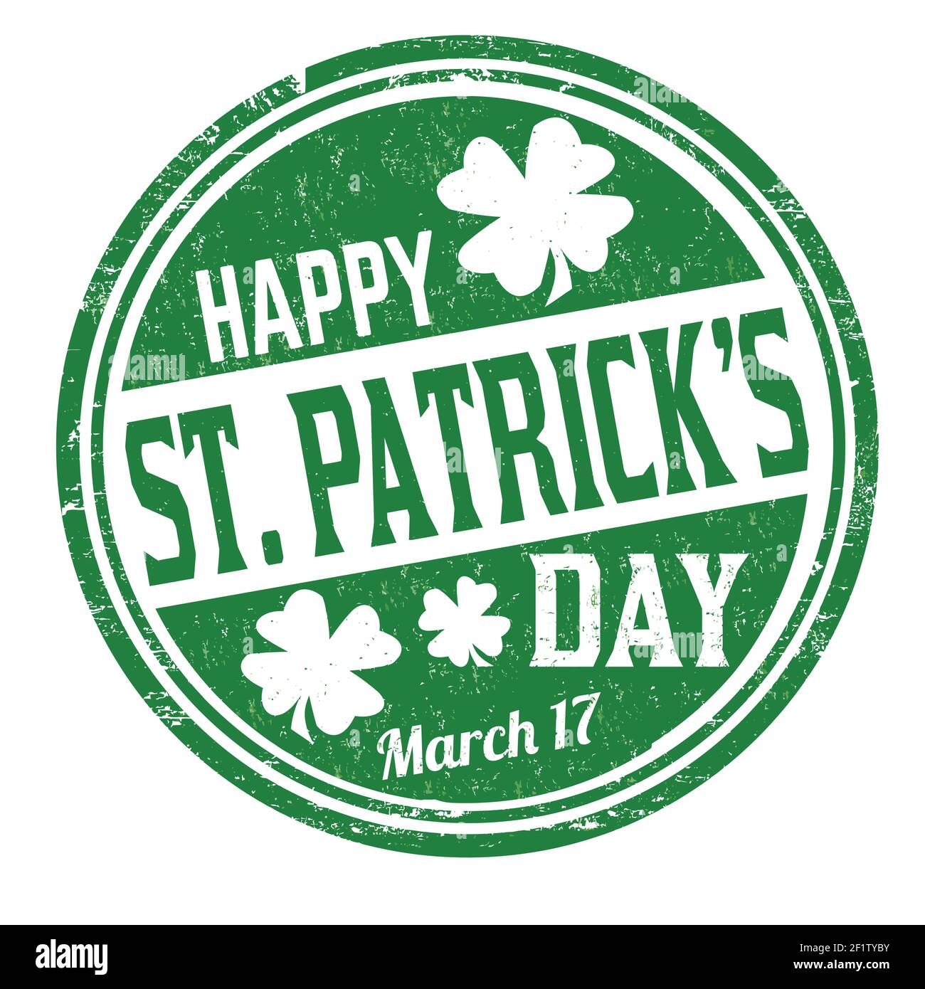 Happy St. Patrick's day grunge rubber stamp on white background, vector ...