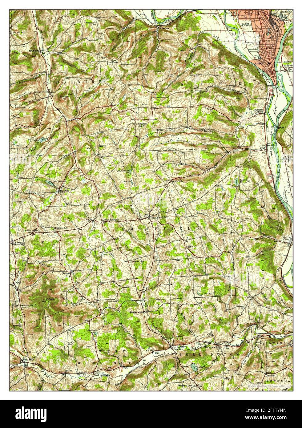 Map of sayre hi-res stock photography and images - Alamy