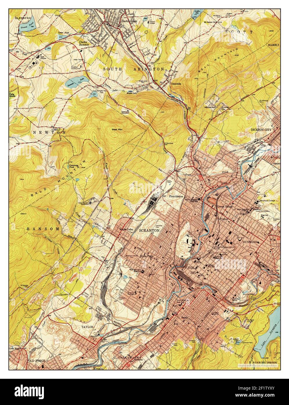 Scranton pennsylvania map hi-res stock photography and images - Alamy