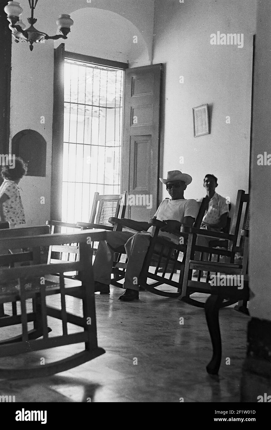 Typical rocking chair public place, Trinidad, Cuba, Sancti Spiritus ...