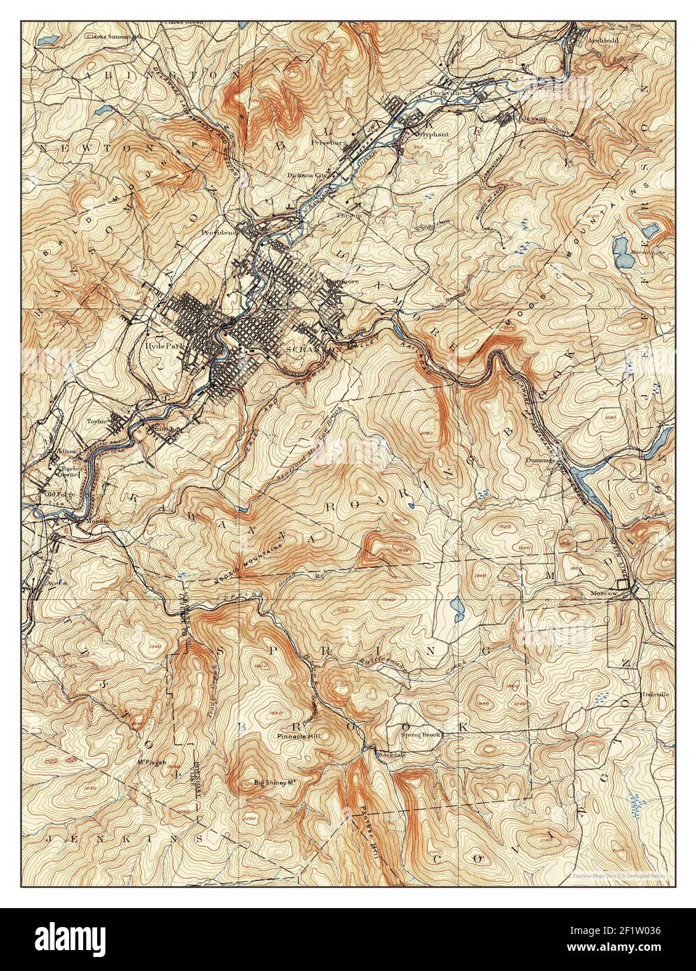 Map of scranton Cut Out Stock Images & Pictures - Alamy