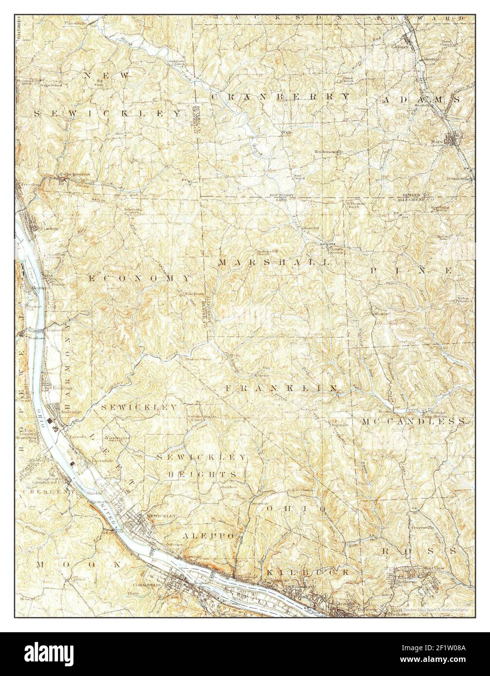 Map of sewickley hi-res stock photography and images - Alamy