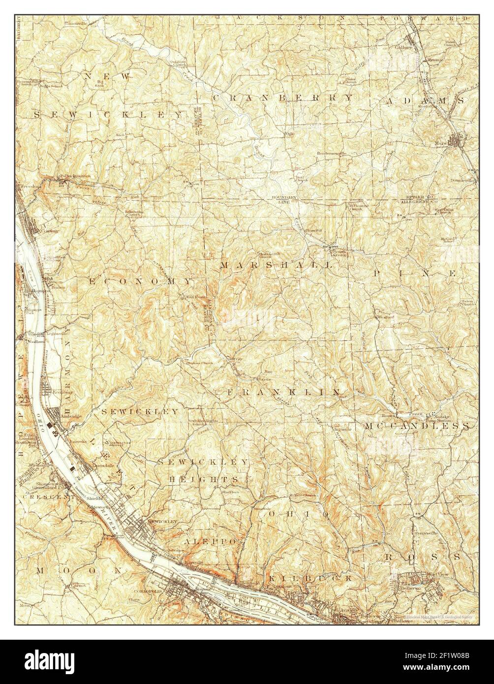 Map of sewickley hi-res stock photography and images - Alamy