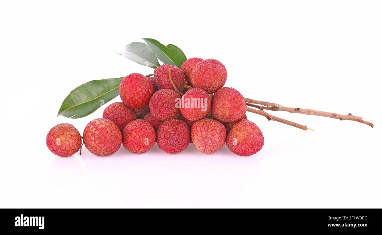 lychee isolated on white background Stock Photo - Alamy