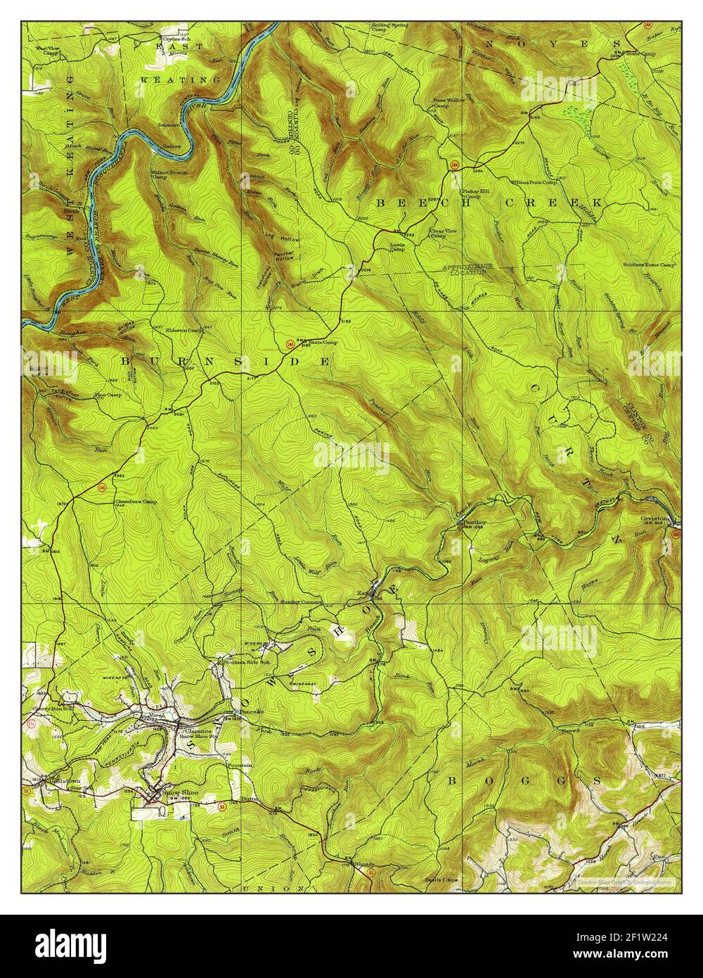 Snow Shoe, Pennsylvania, map 1928, 1:62500, United States of America by ...