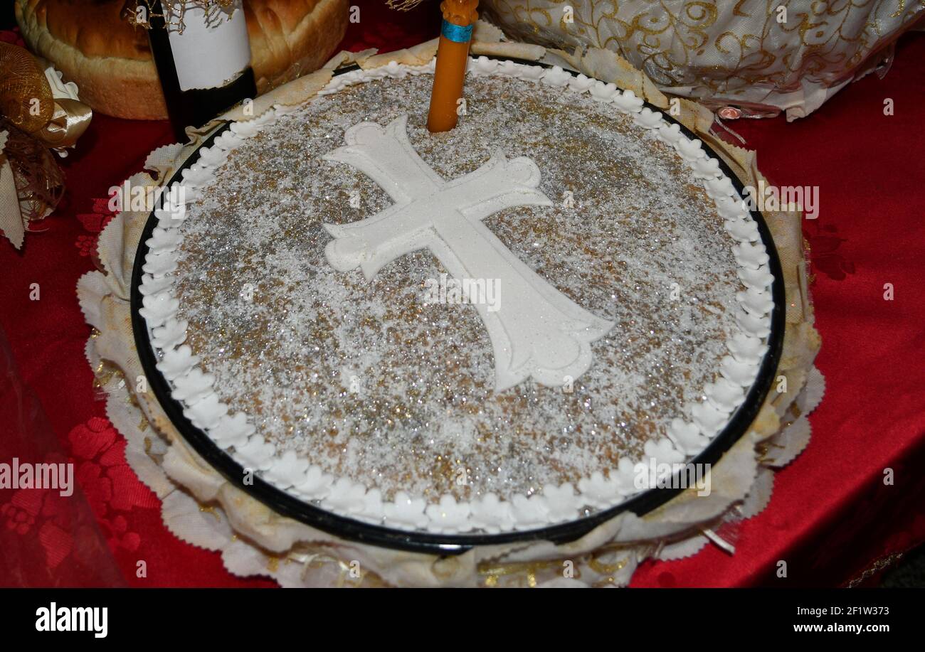 Beautiful bread made for religious holliday Epiphany Stock Photo - Alamy
