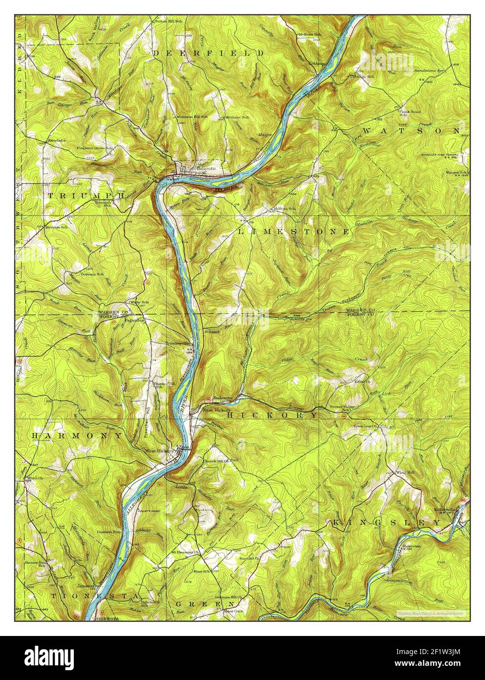 Tidioute, Pennsylvania, map 1927, 1:62500, United States of America by ...