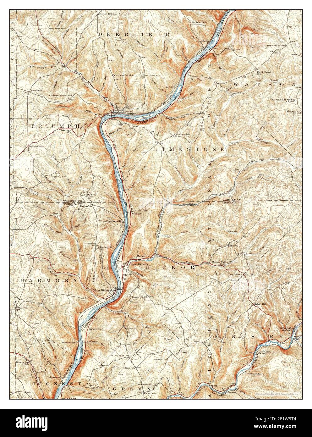 Tidioute, Pennsylvania, map 1930, 1:62500, United States of America by ...