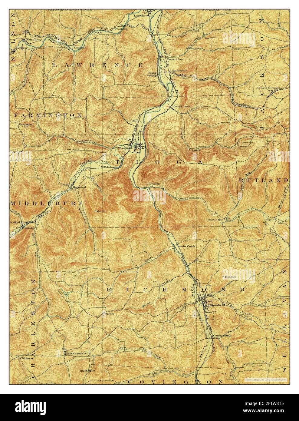 Map of tioga hi-res stock photography and images - Alamy