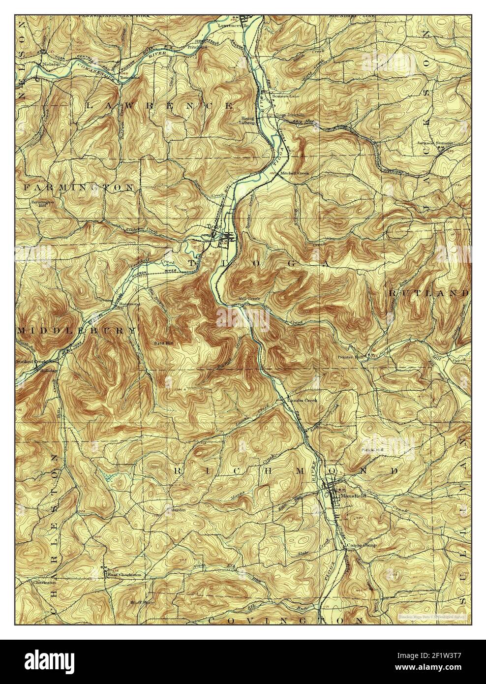 Map of tioga pennsylvania hi-res stock photography and images - Alamy
