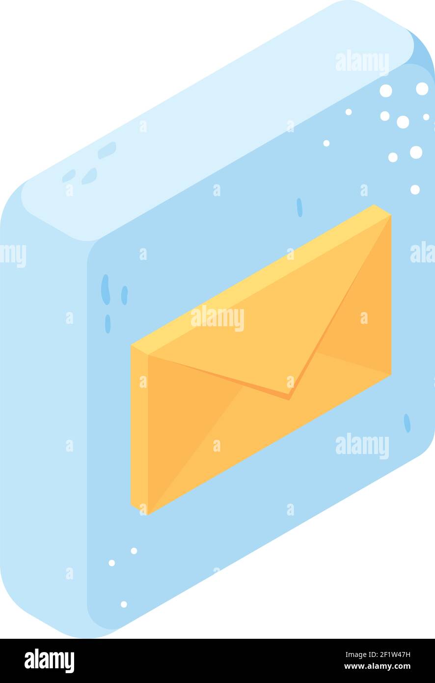 email social media icon isometric Stock Vector Image & Art - Alamy