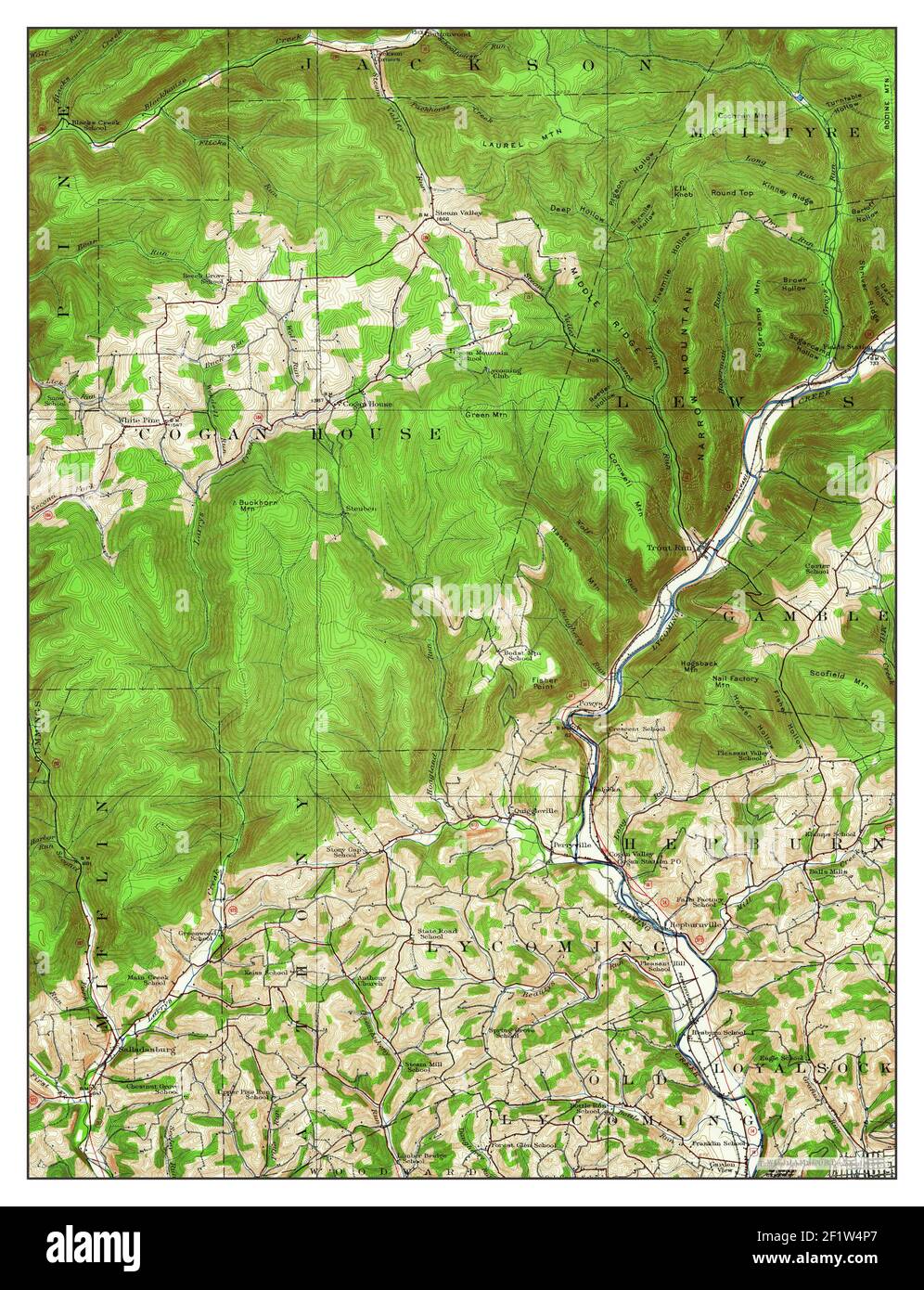 Trout run map Cut Out Stock Images & Pictures - Alamy
