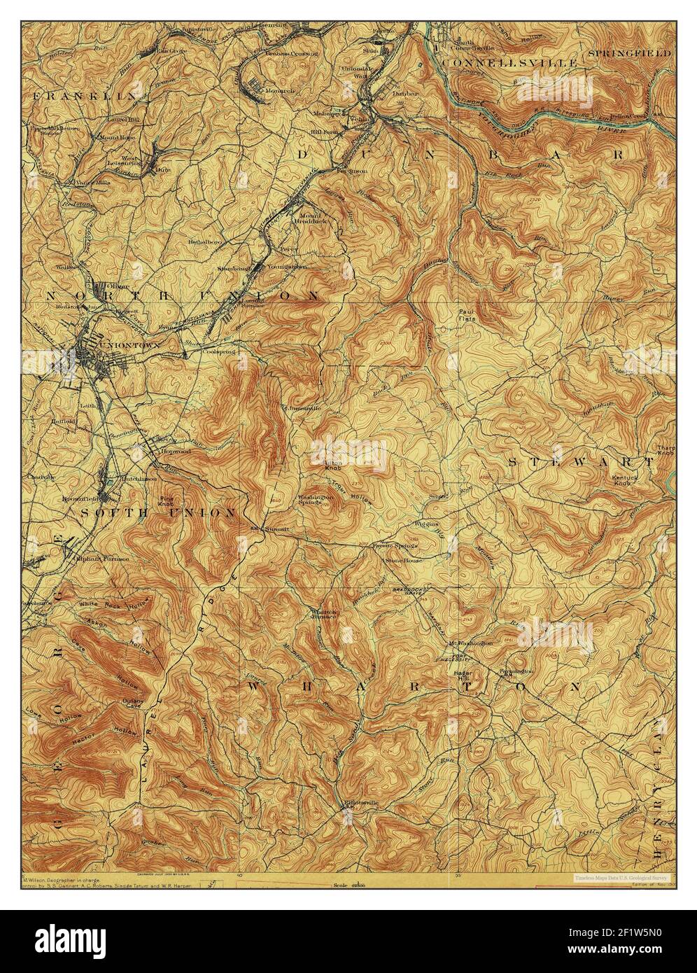 Map of uniontown pennsylvania hi-res stock photography and images - Alamy