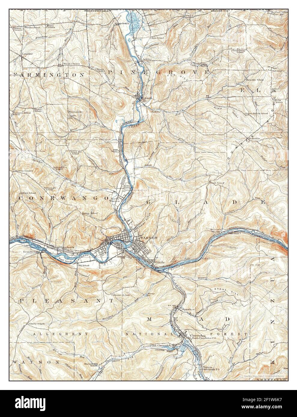 Warren, Pennsylvania, map 1906, 1:62500, United States of America by ...