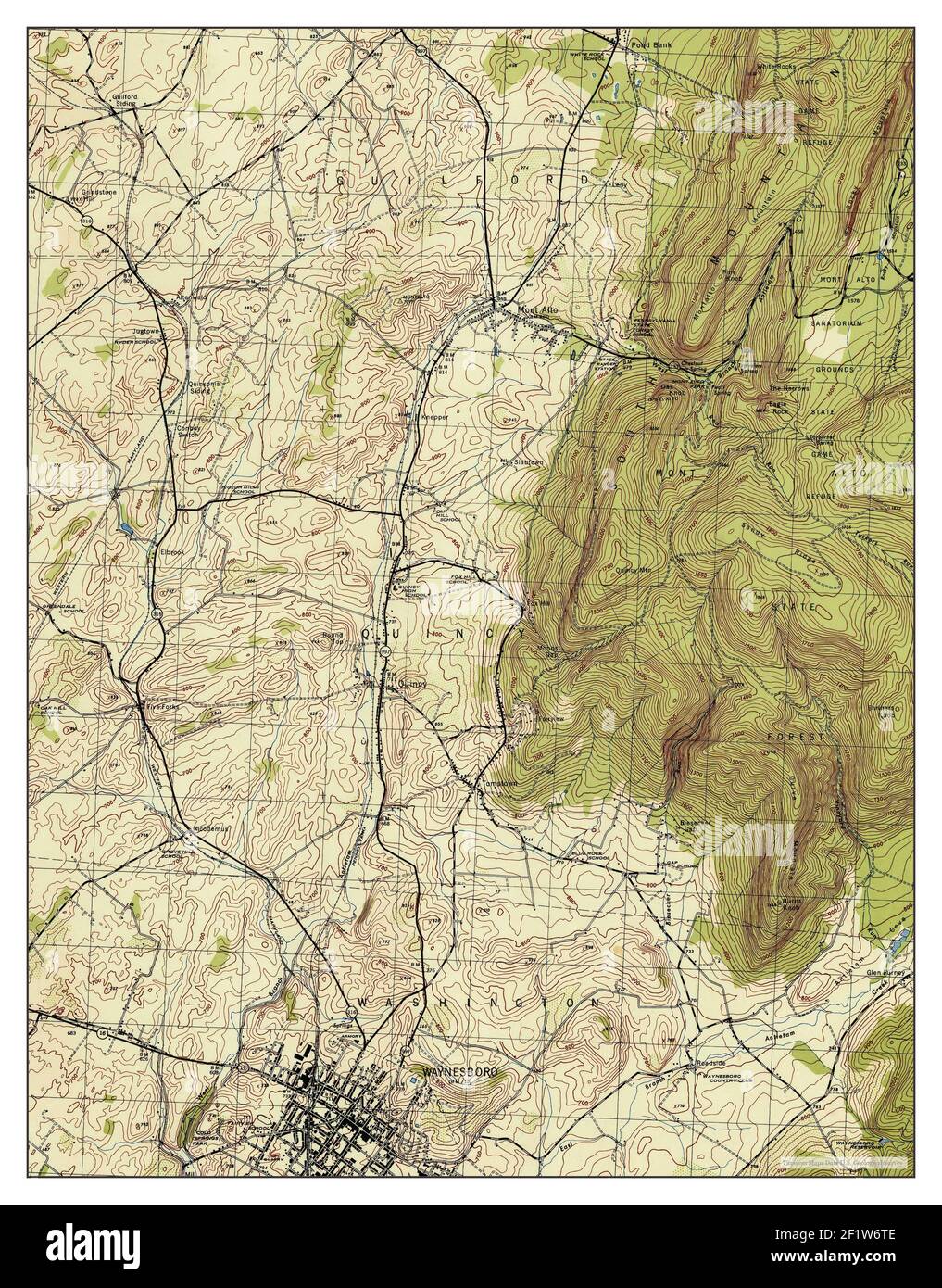 Waynesboro map hi-res stock photography and images - Alamy