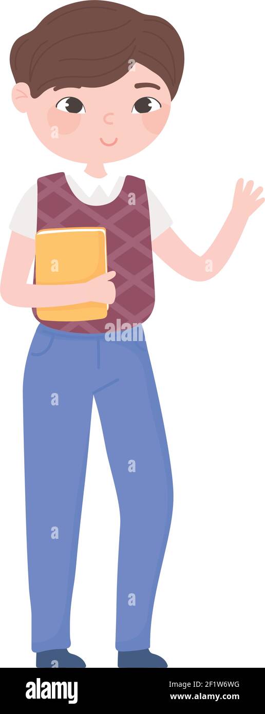 Male teacher book character Stock Vector Images - Alamy