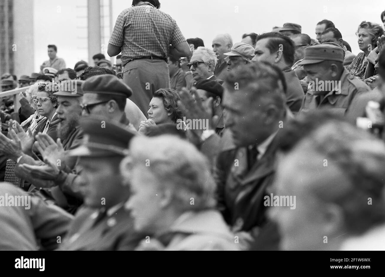 Presidential grandstand guests at military parade, Havana (Cuba ...