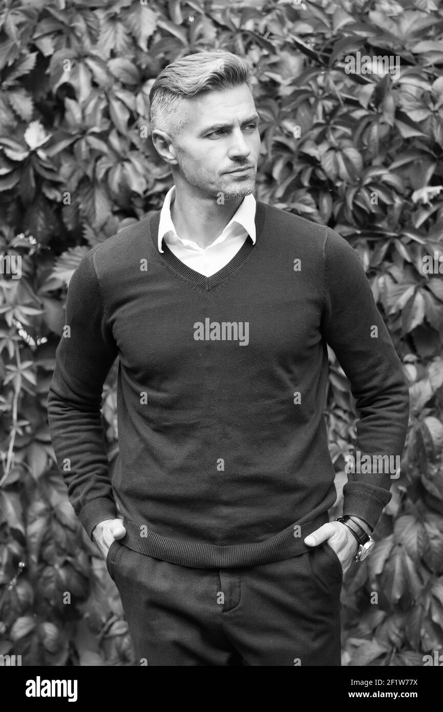 stylish man in trendy clothes, fashion business Stock Photo - Alamy