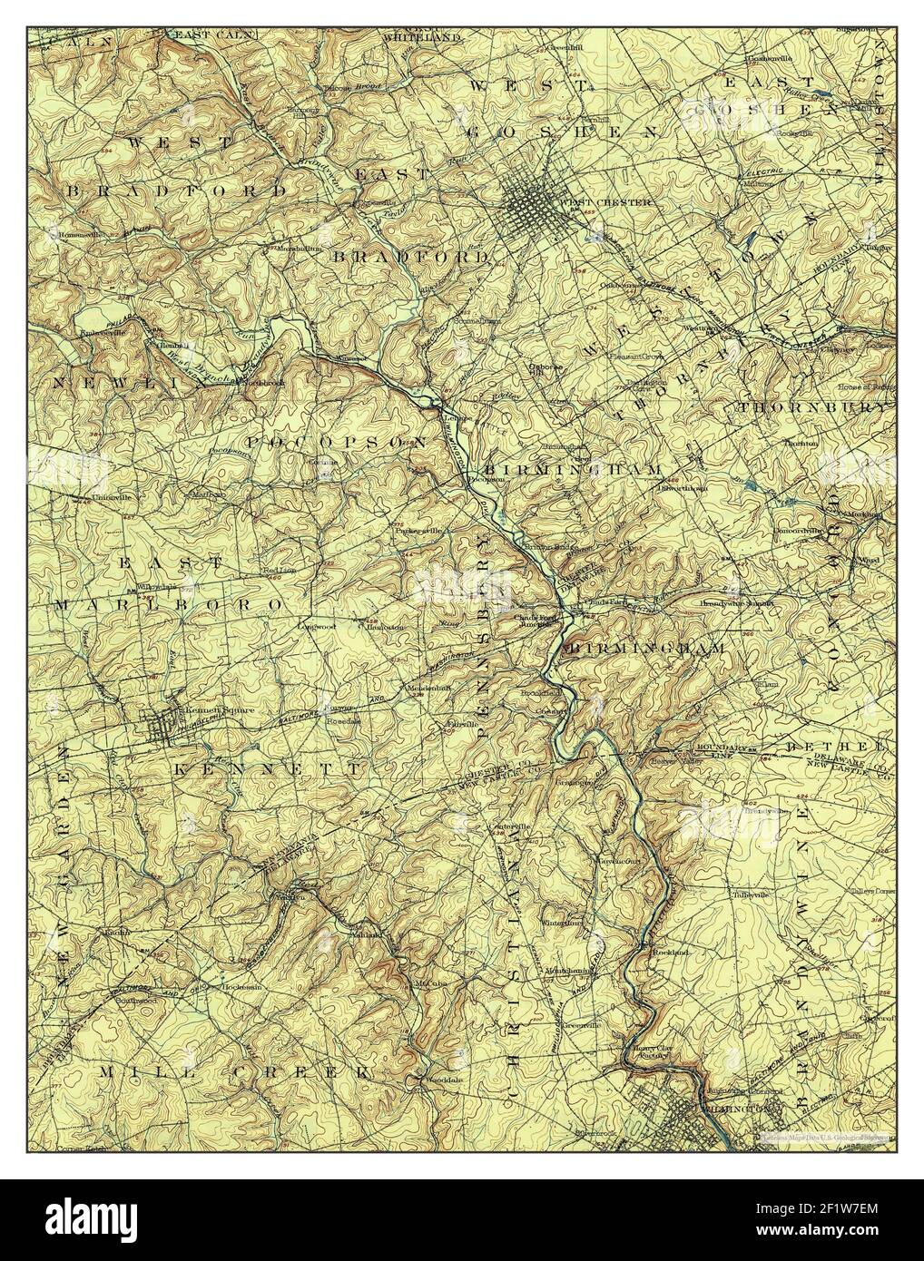 West Chester Pennsylvania Map High Resolution Stock Photography and ...