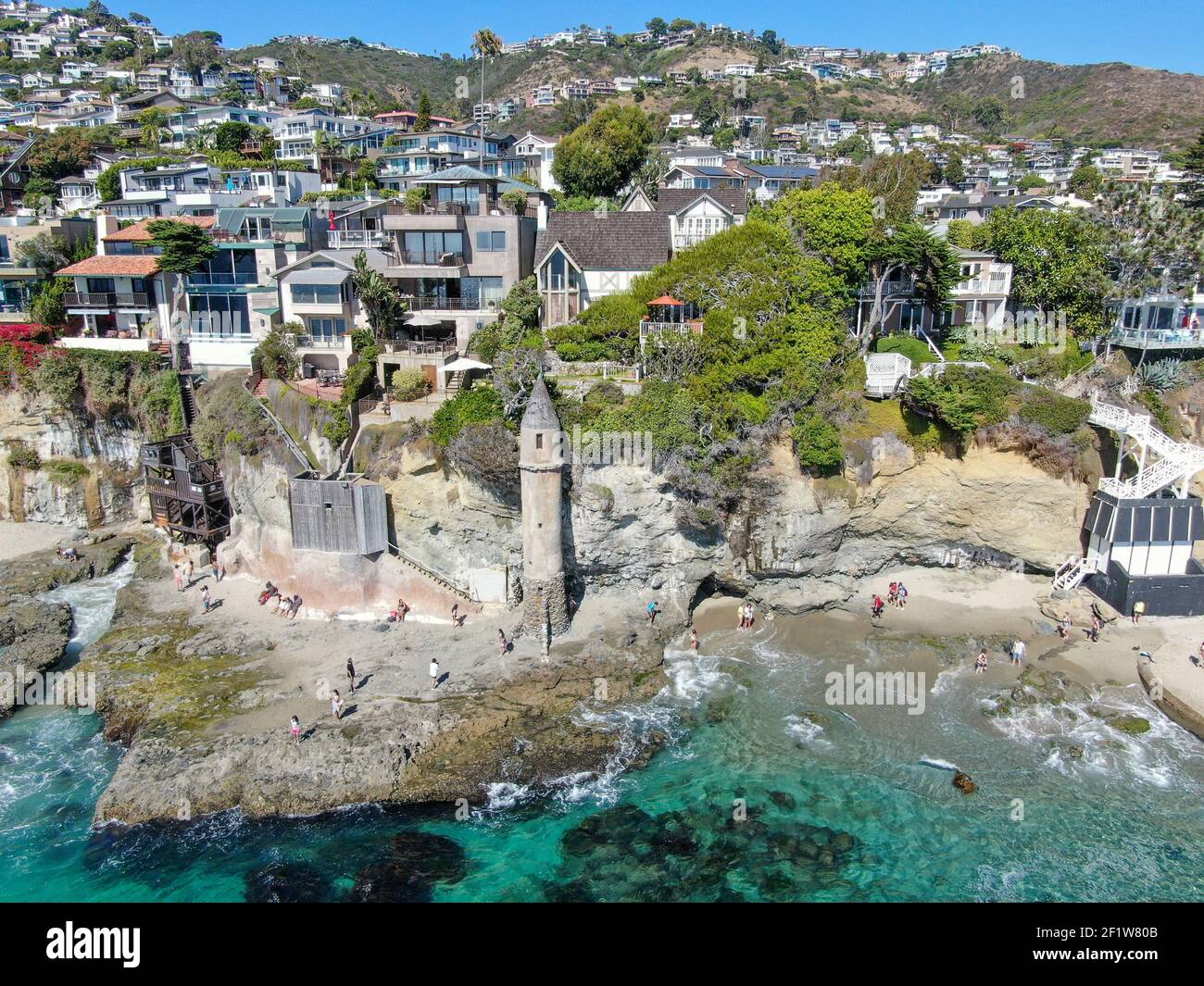 The Pirates Tower At Victoria Beach In Laguna Beach, California Stock ...