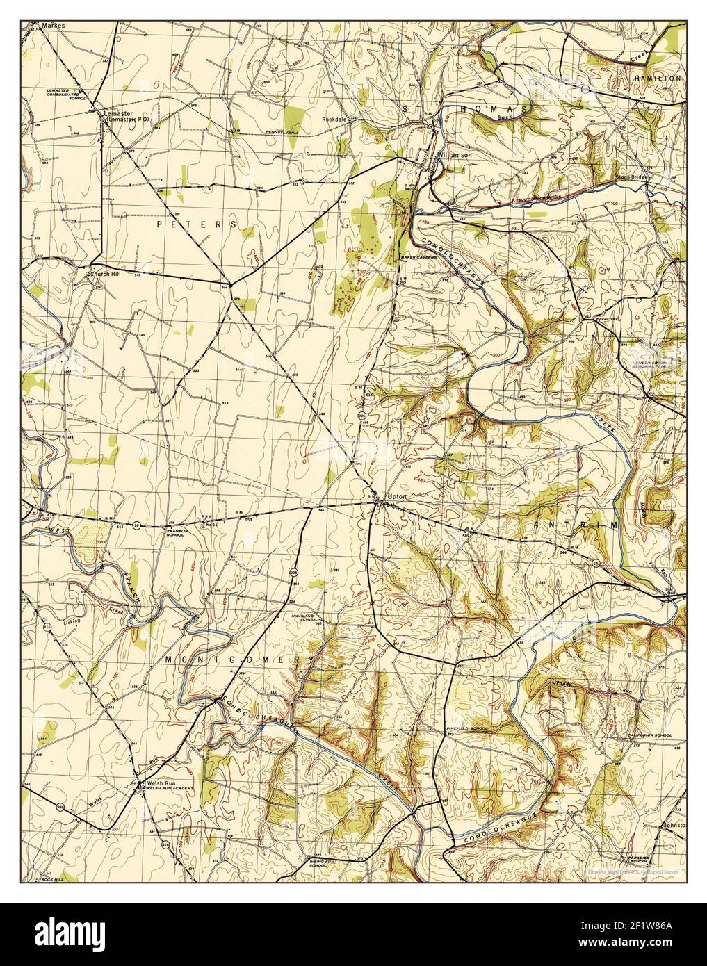 Williamson, Pennsylvania, map 1944, 1:31680, United States of America ...