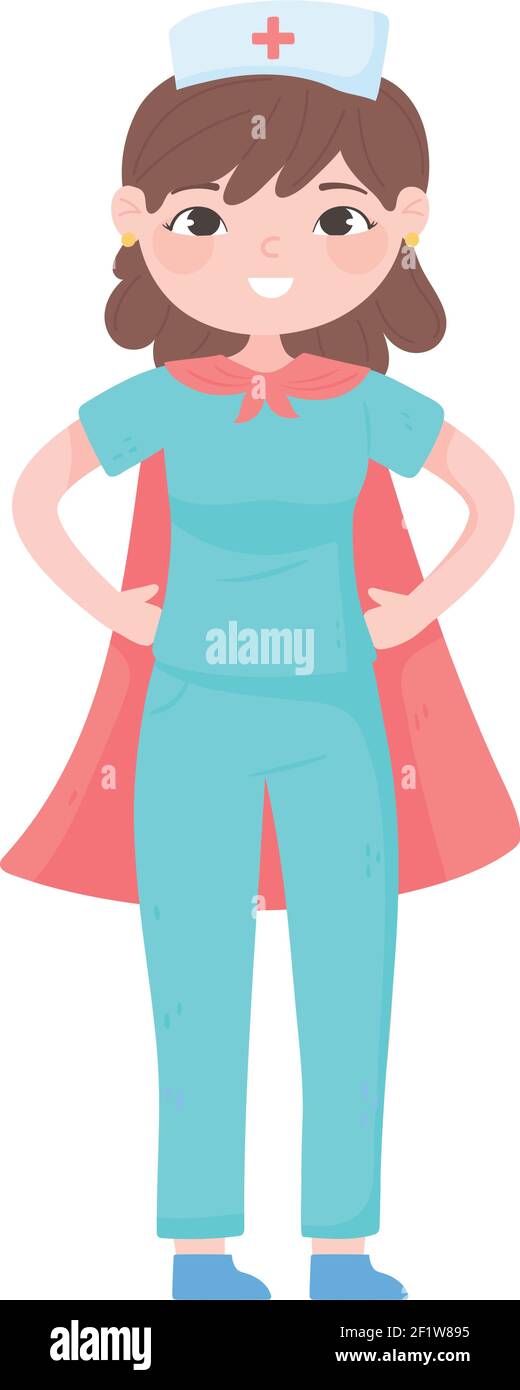 superhero nurse character cartoon isolated Stock Vector Image & Art - Alamy