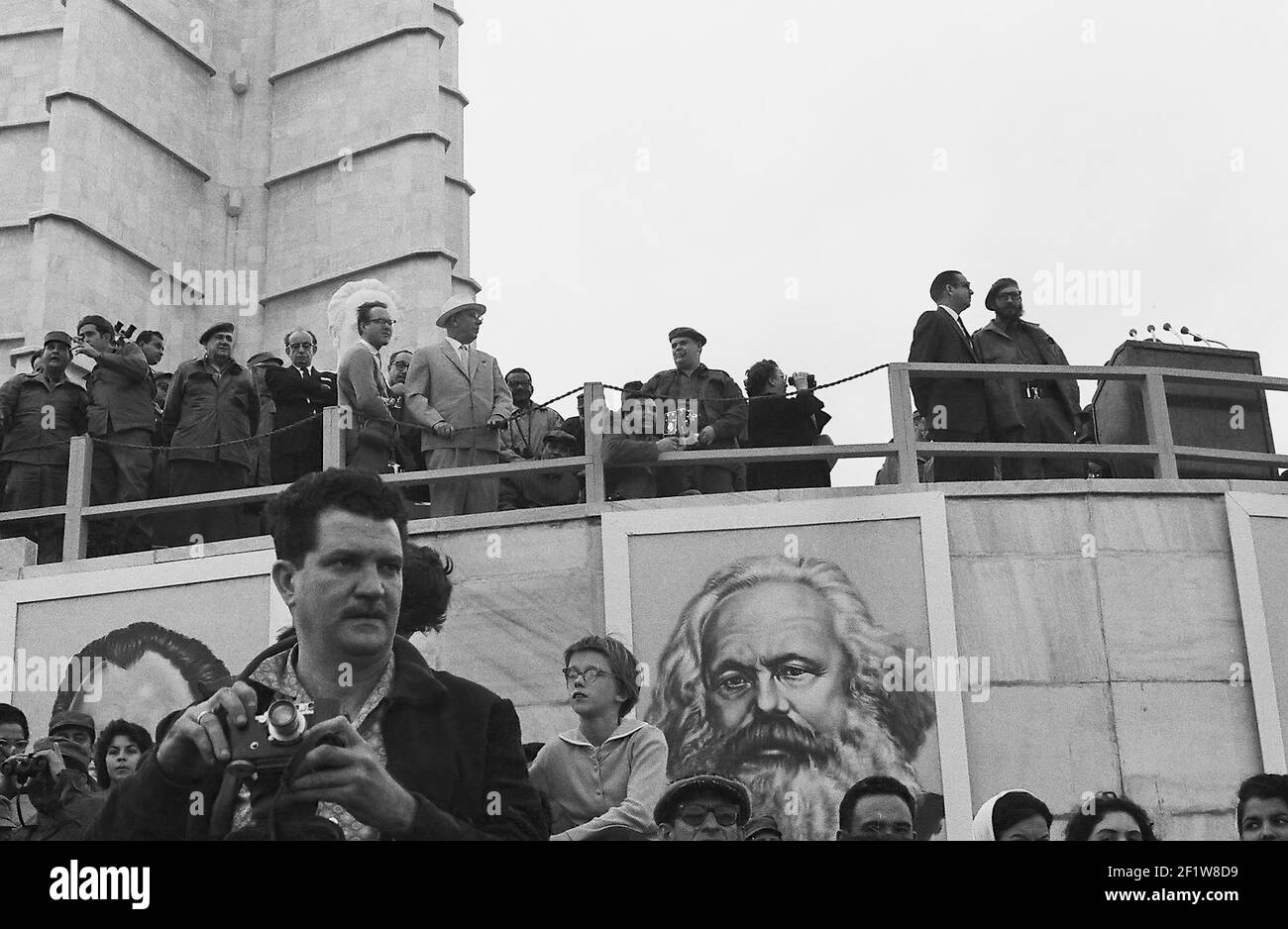 Speaker's platform, military parade, Havana (Cuba : Province), Havana ...