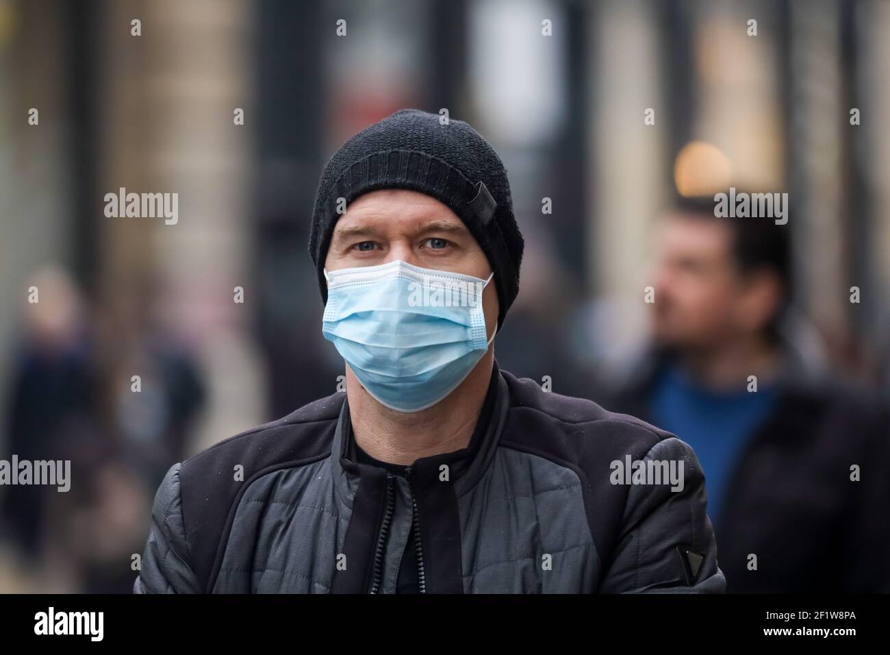 People on the Ilica streets in Zagreb are wearing medical masks because ...