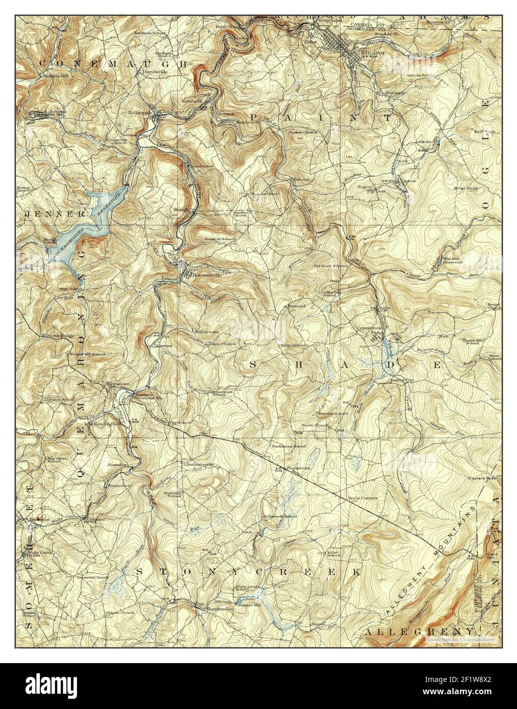 Windber, Pennsylvania, map 1916, 1:62500, United States of America by ...